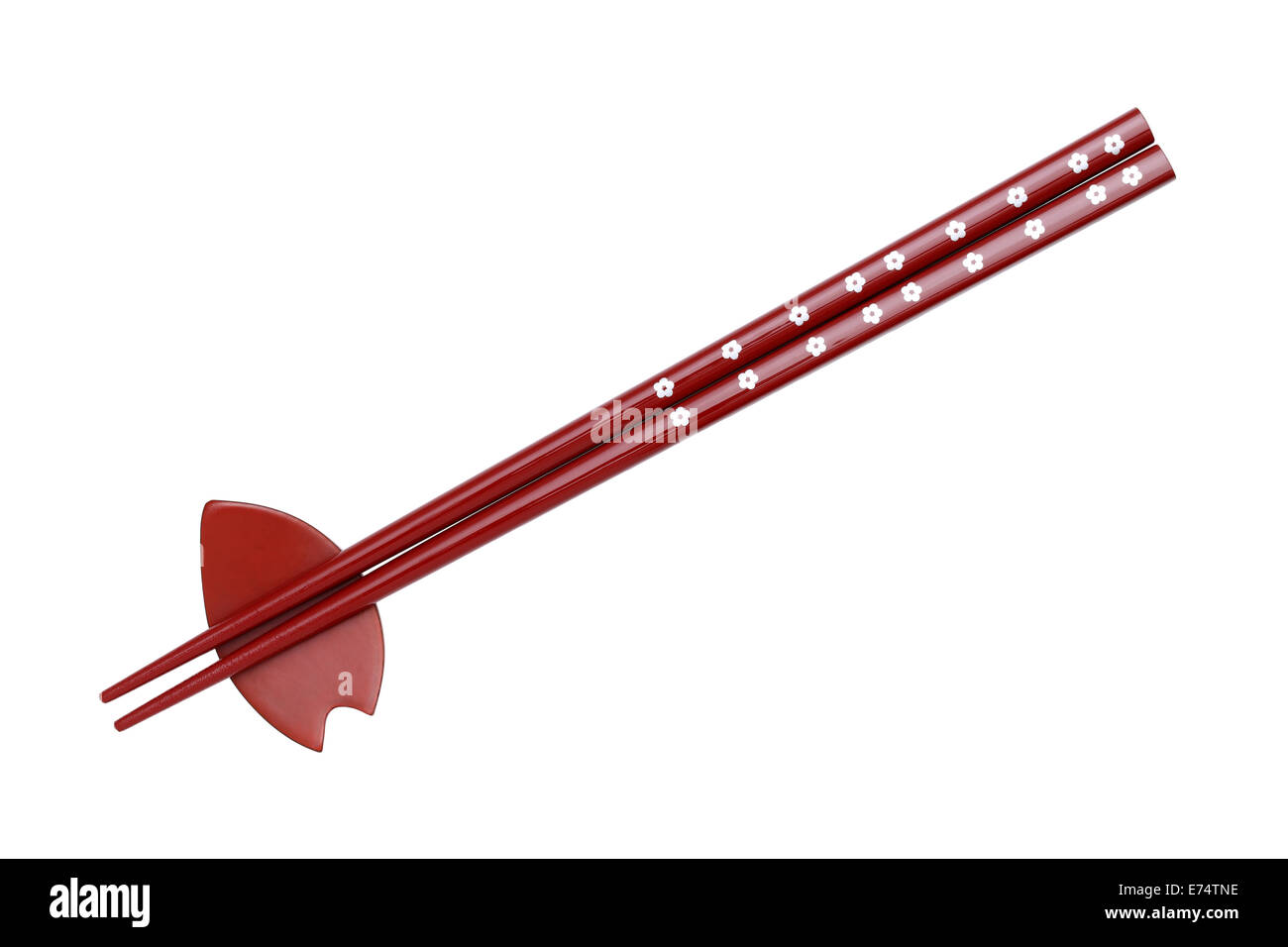 Chopsticks and chopsticks rest isolated on white background Stock Photo ...