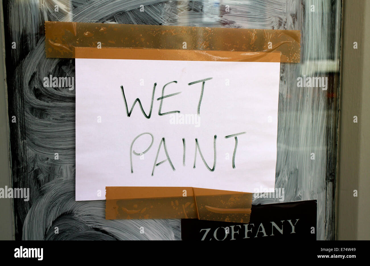Wet paint warning sign hi-res stock photography and images - Alamy