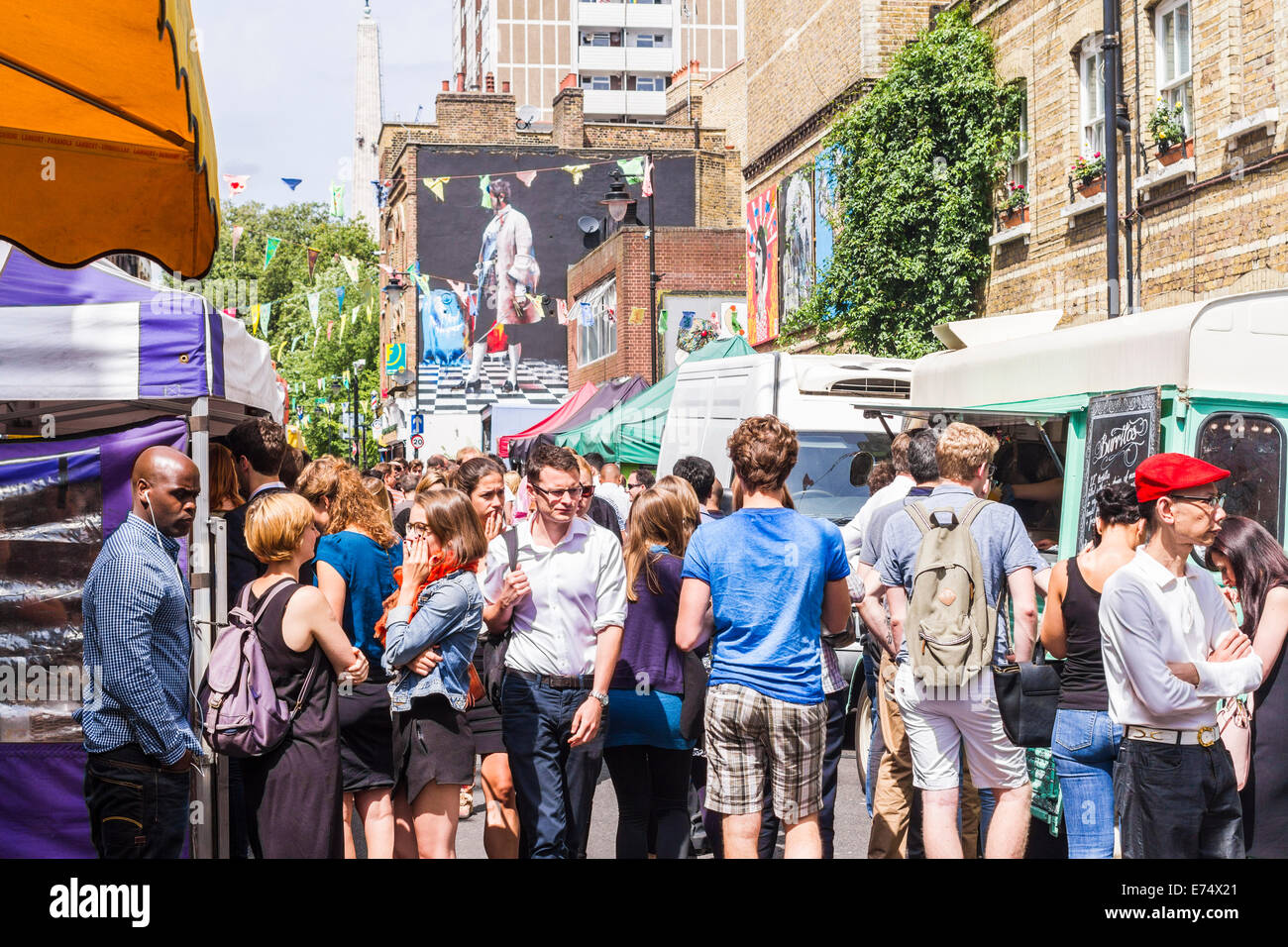 Whitecross street food market - London Stock Photo - Alamy