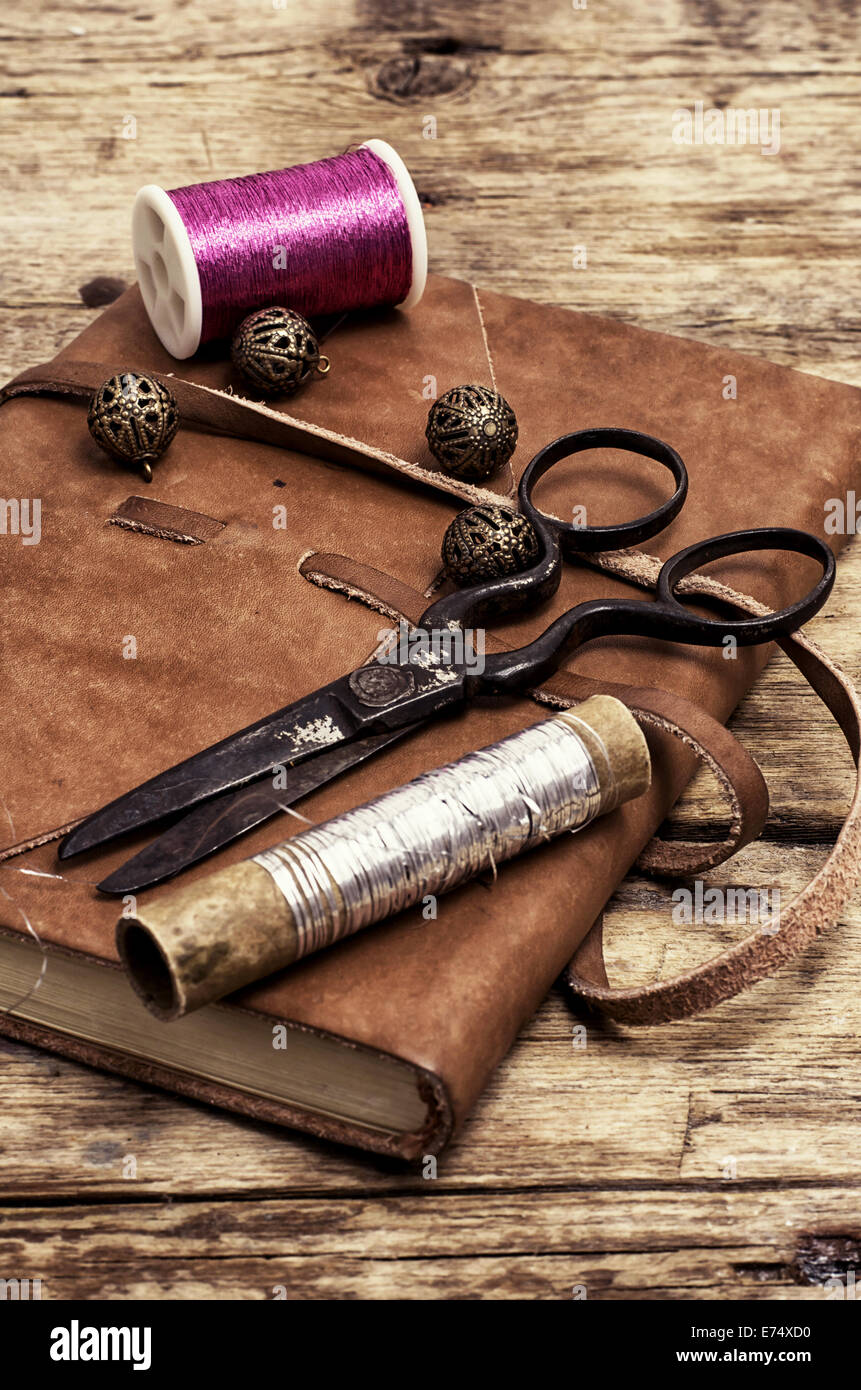 process of needlework sewing tools Stock Photo - Alamy