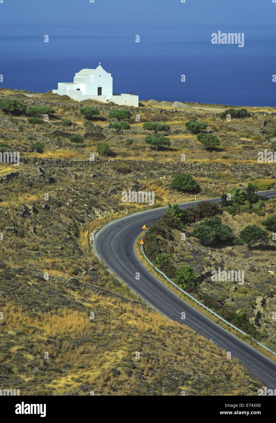 Syros' landscape dotted with traditional whitewashed chapels a landmark ...