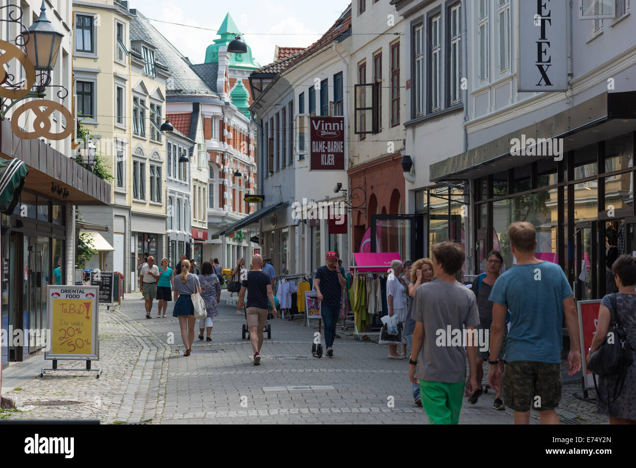 Bergen street scene, Norway Stock Photo - Alamy