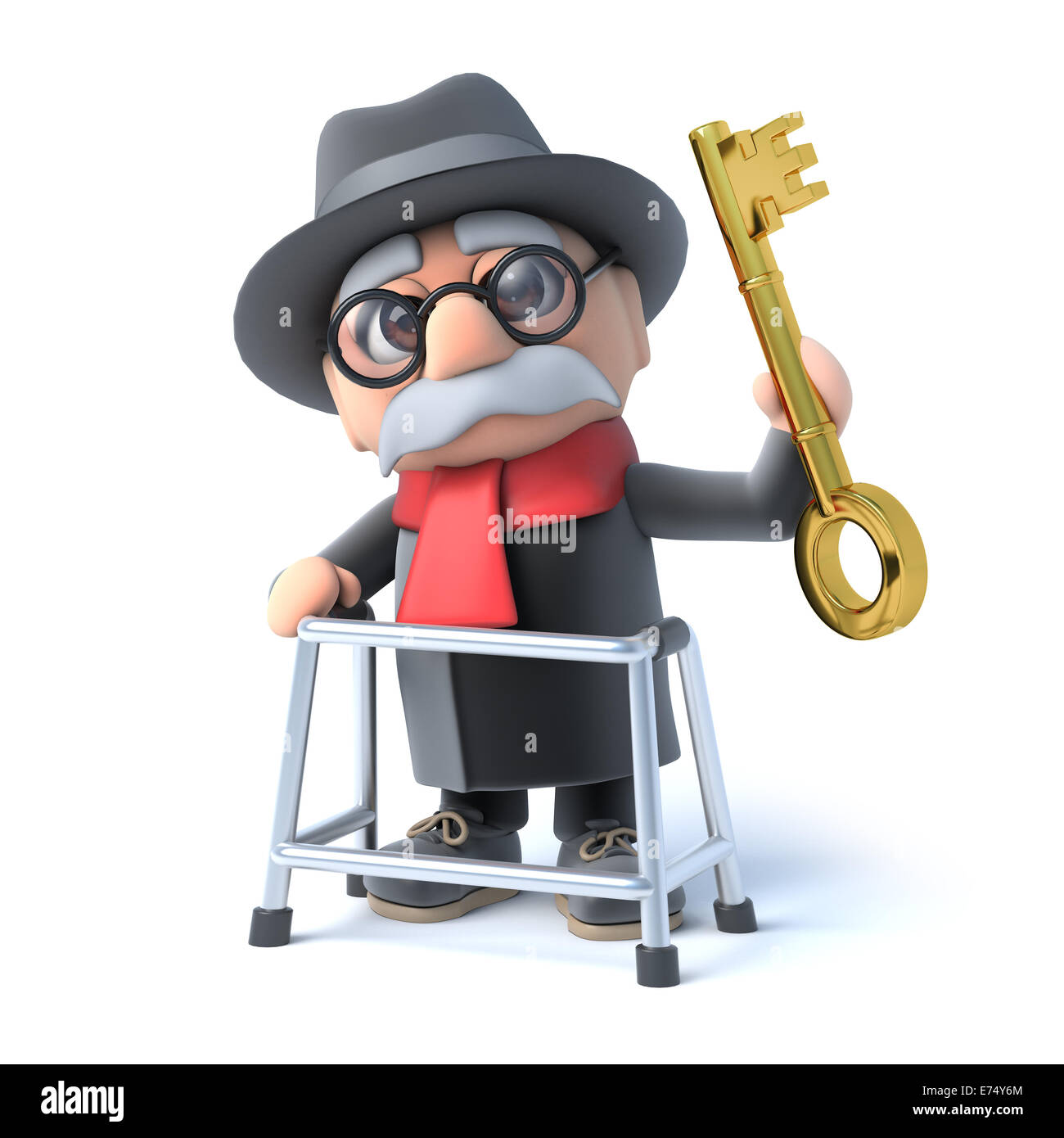 Sad senior man holding Cut Out Stock Images & Pictures - Alamy