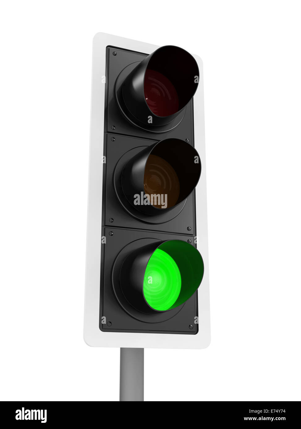 3d render of a traffic light with the green light lit Stock Photo - Alamy