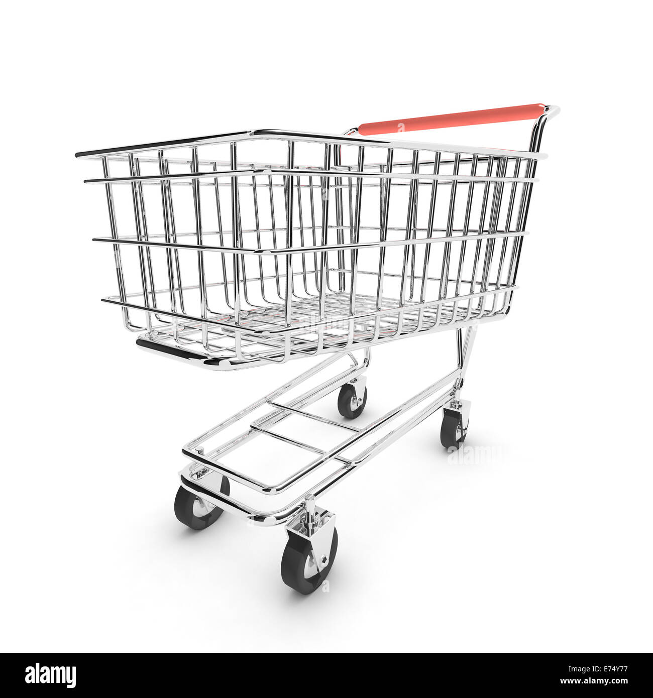 3d render of an empty shopping trolley Stock Photo - Alamy