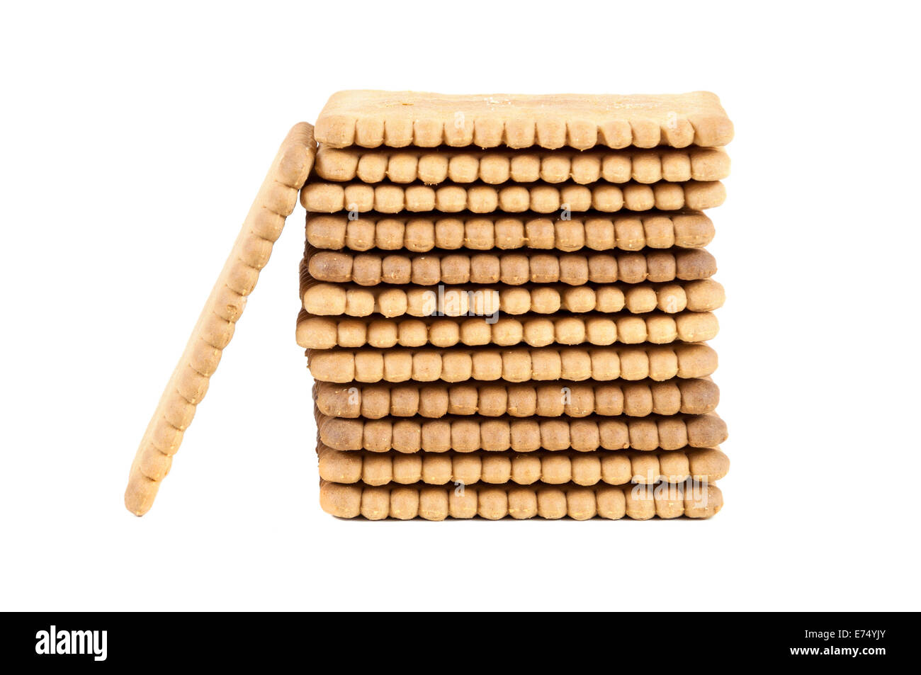 Stack of tasty biscuits isolated on white background Stock Photo - Alamy