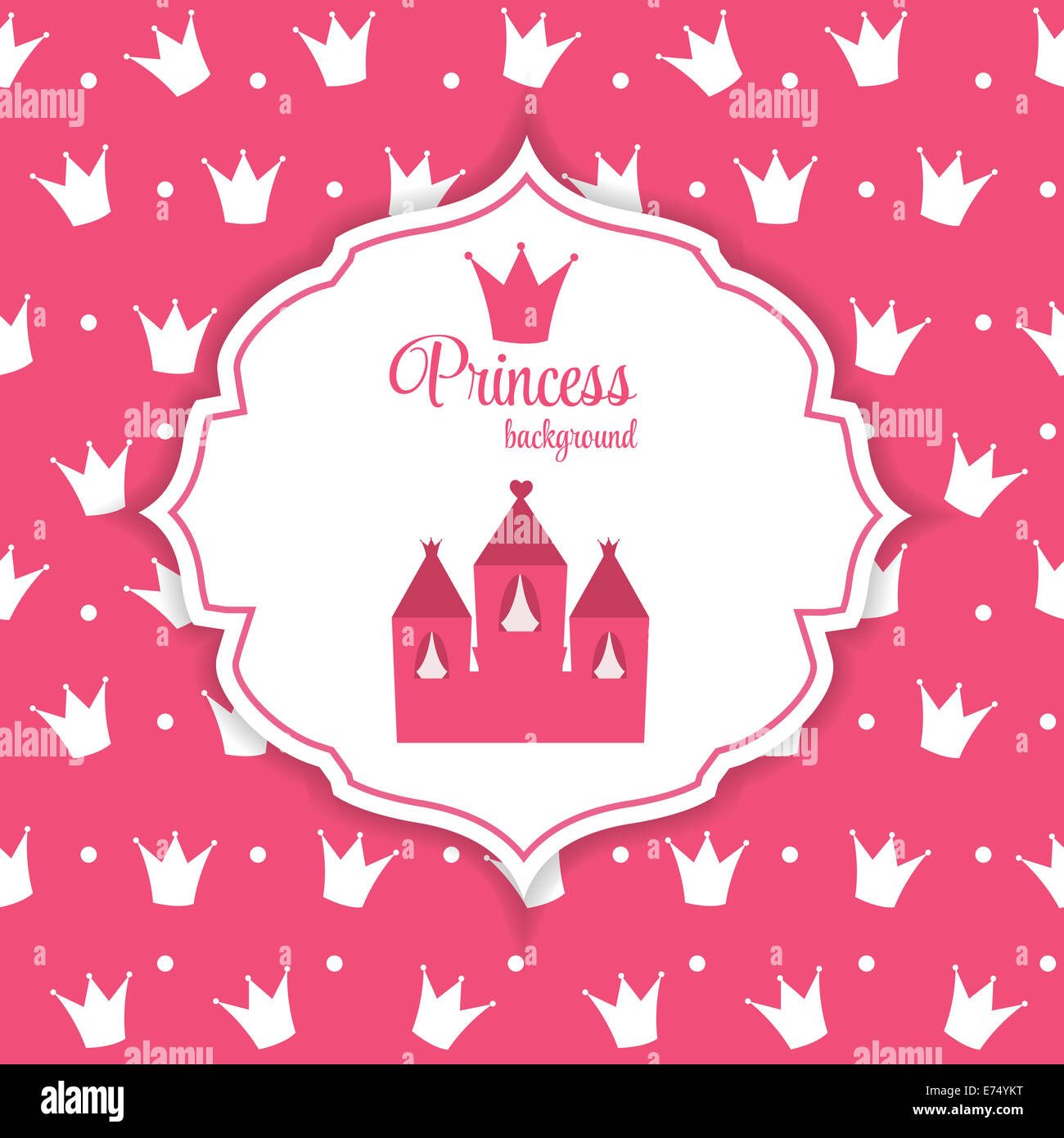 Princess Crown Background Vector Illustration Stock Photo - Alamy