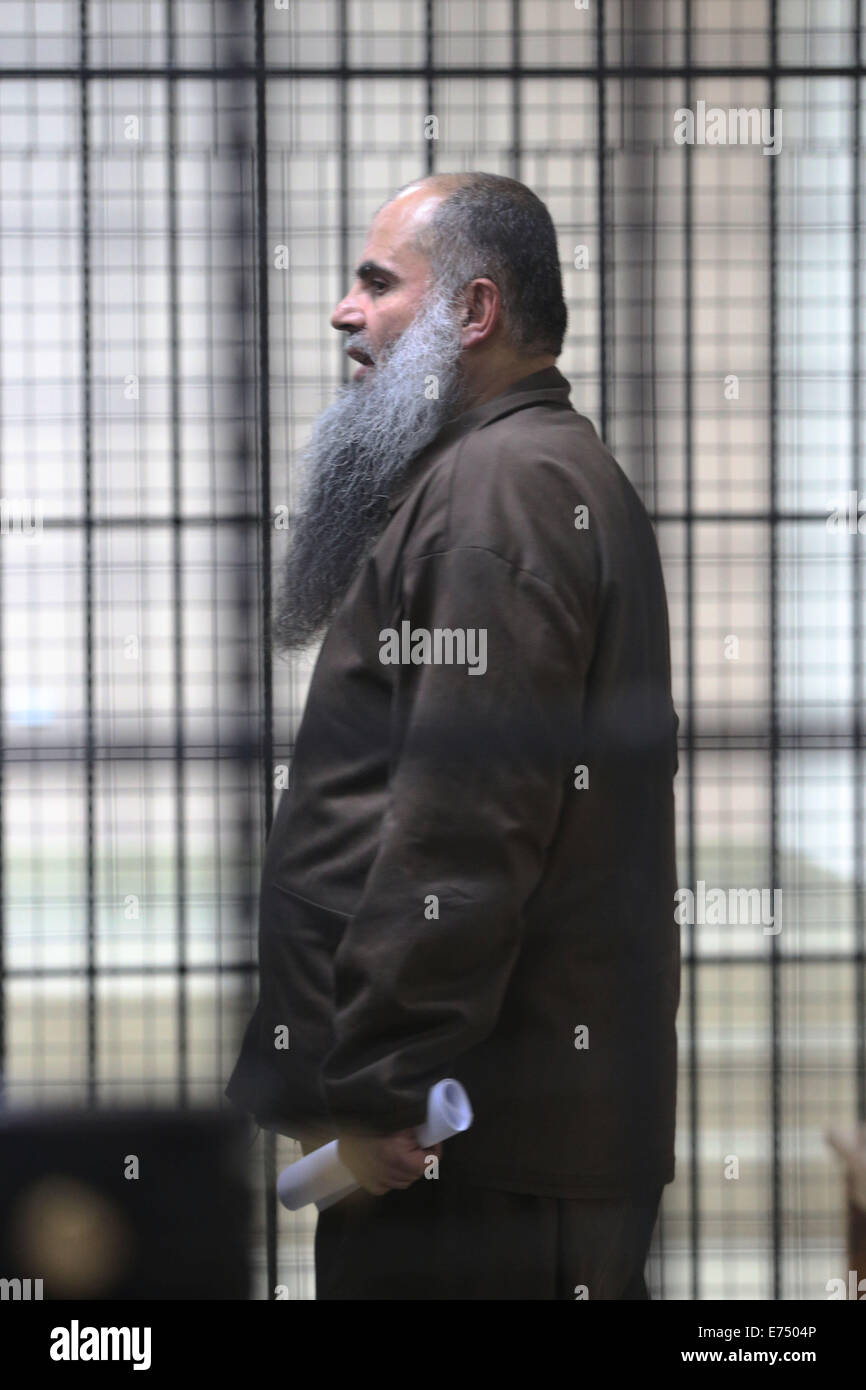 Amman, Jordan. 7th Sep, 2014. The radical cleric Abu Qatada, who was ...