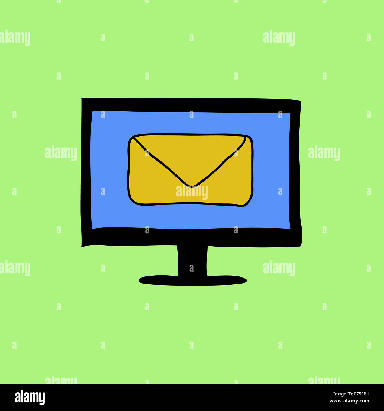 Computer doodle cartoon draw hi-res stock photography and images - Alamy