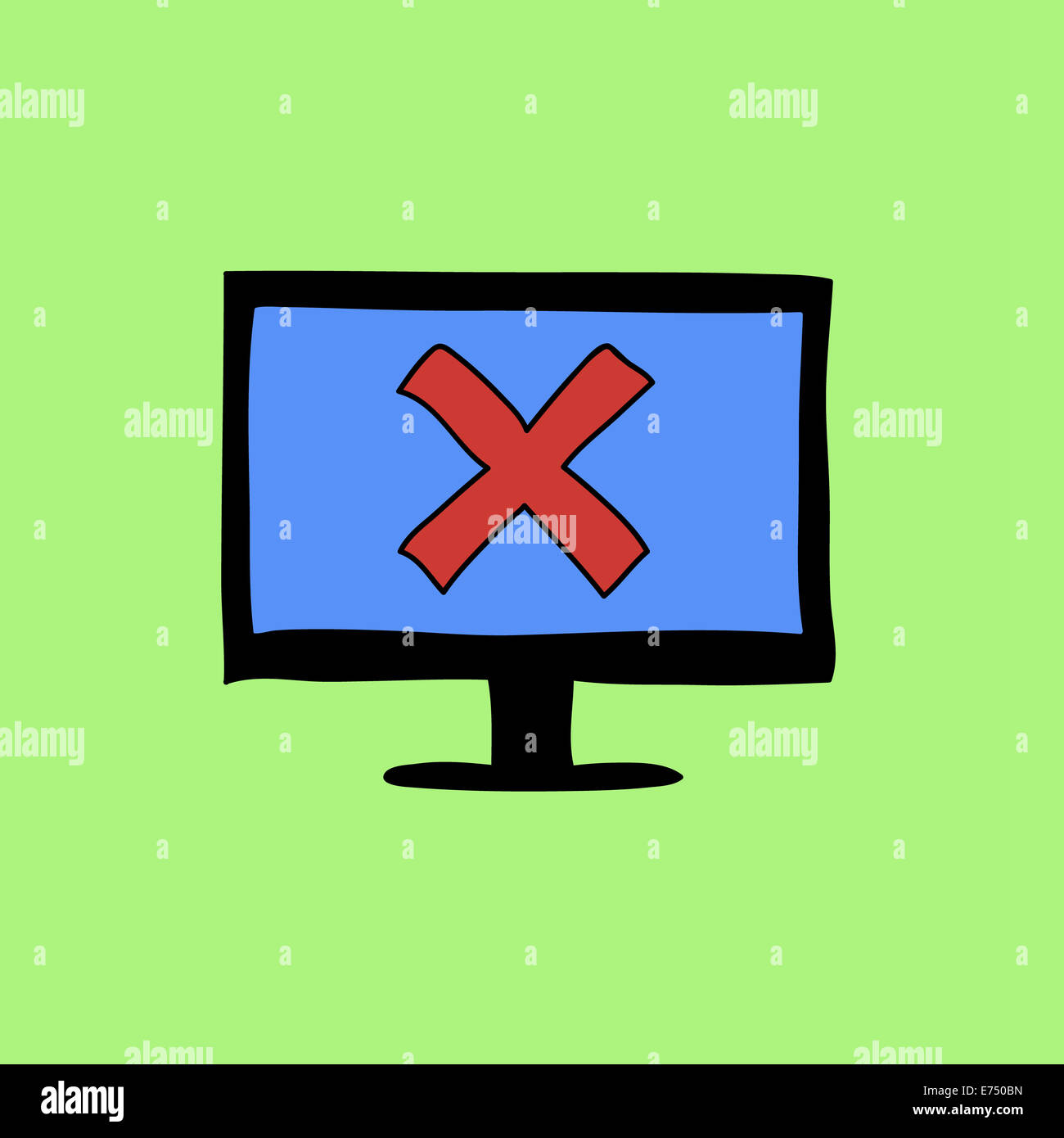 Doodle color error sign Stock Photo - Alamy