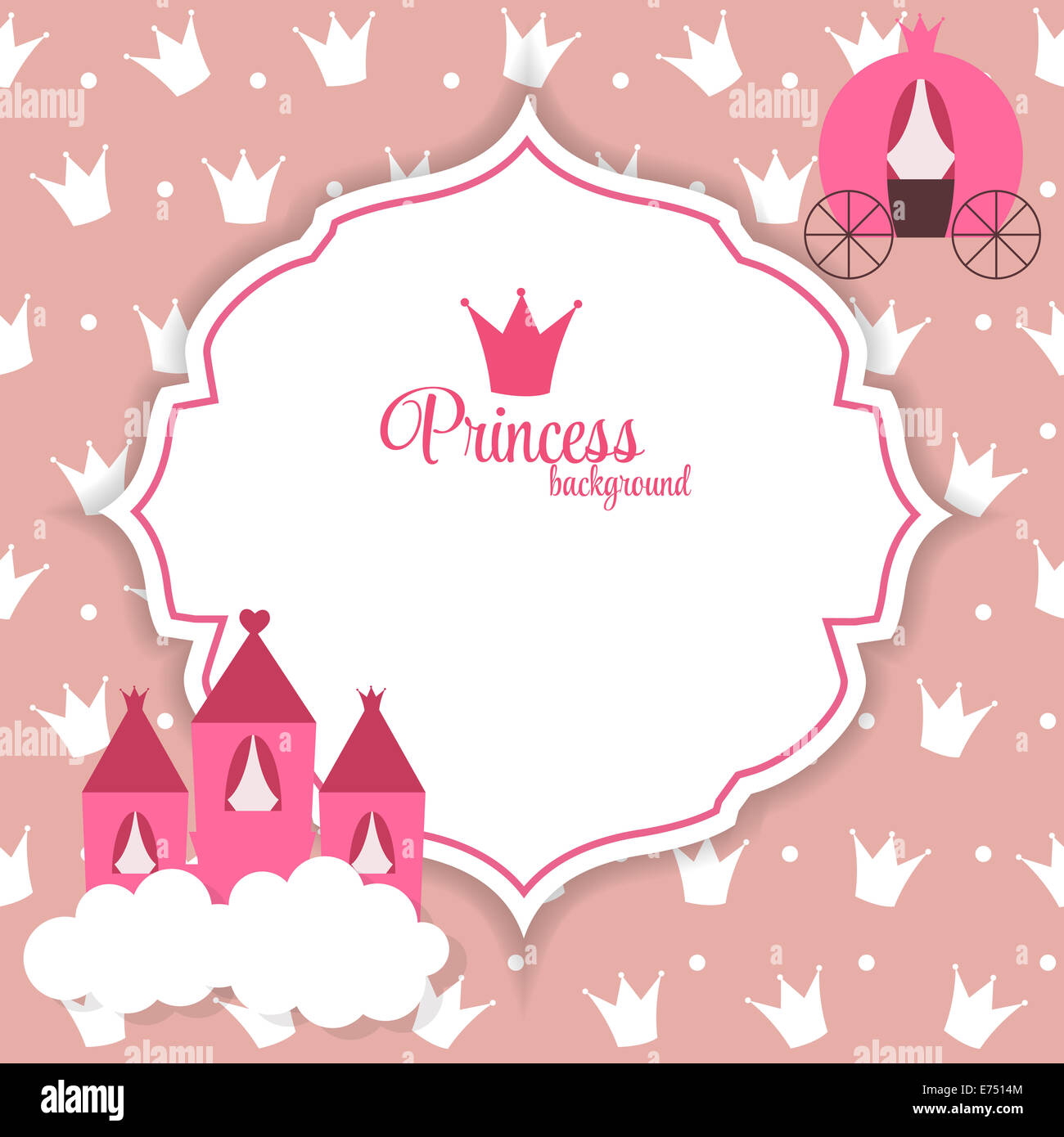 Princess Abstract Background Vector Illustration Stock Photo - Alamy