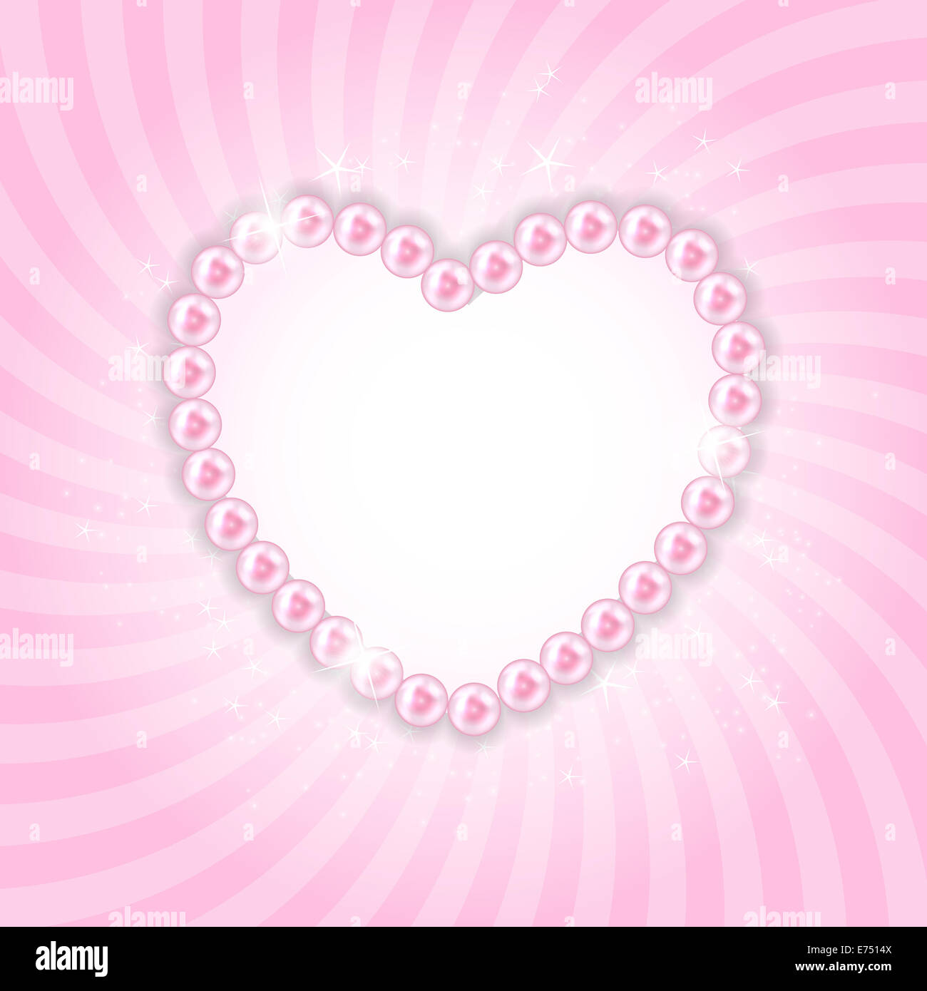 Pearl Heart Vector Illustration Background Stock Photo - Alamy