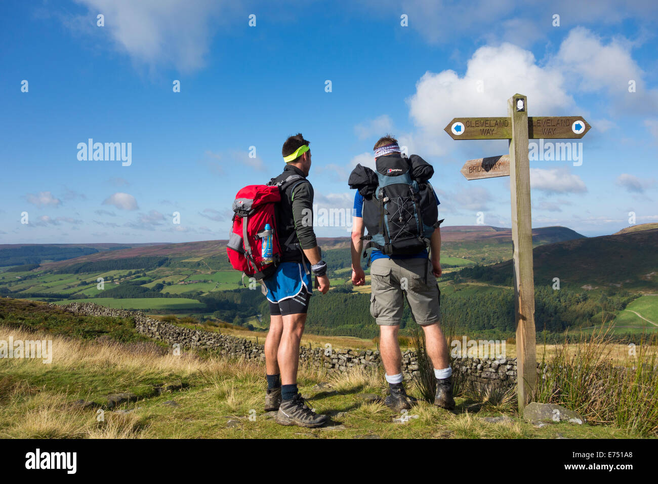 The Cleveland Way National trail, North York Moors National Park, UK ...