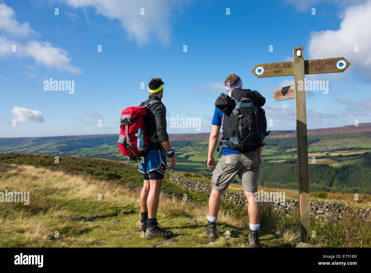North York Moors National Park, UK. The Cleveland Way National Trail ...