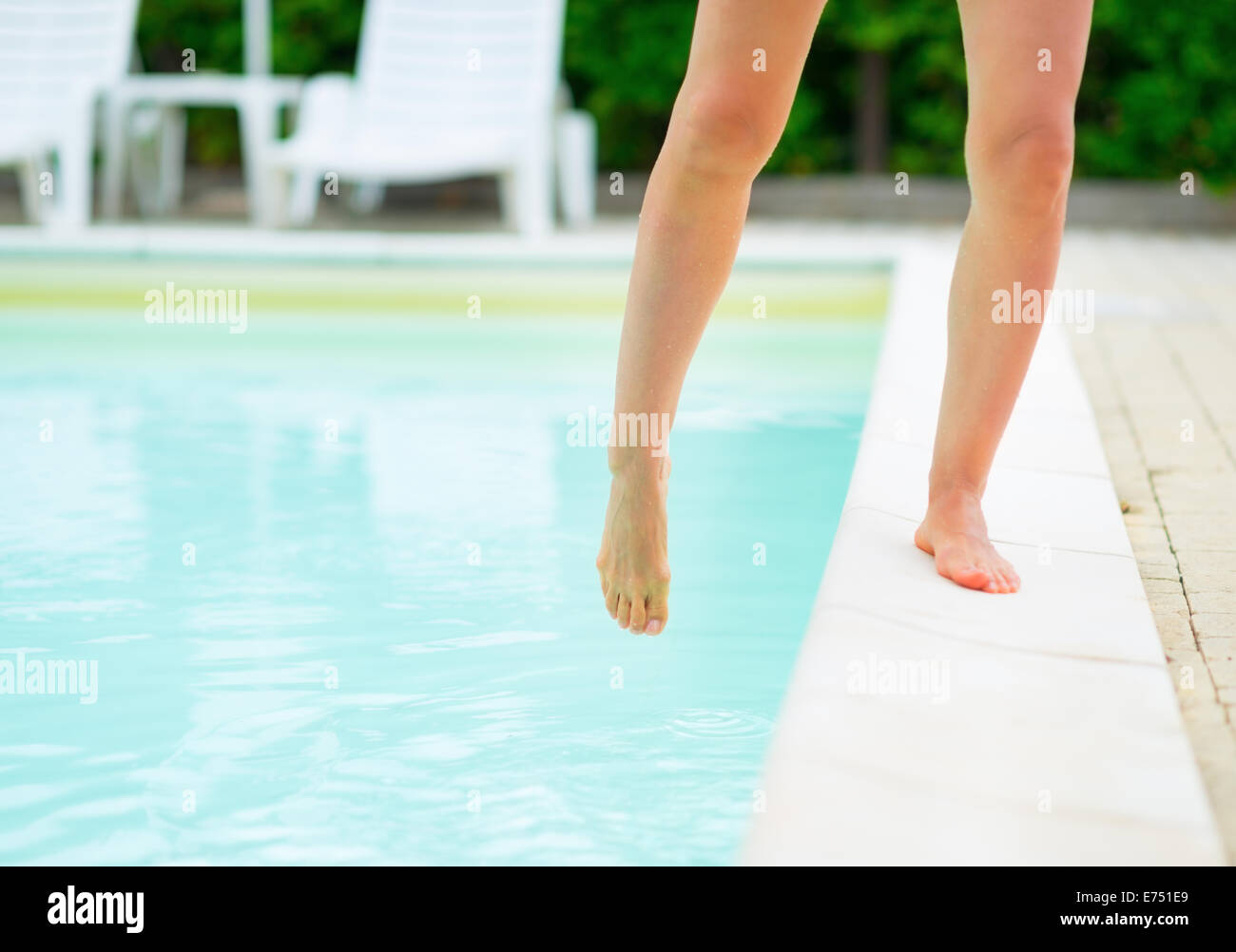 Caucasian woman close up swimming pool hi-res stock photography and ...