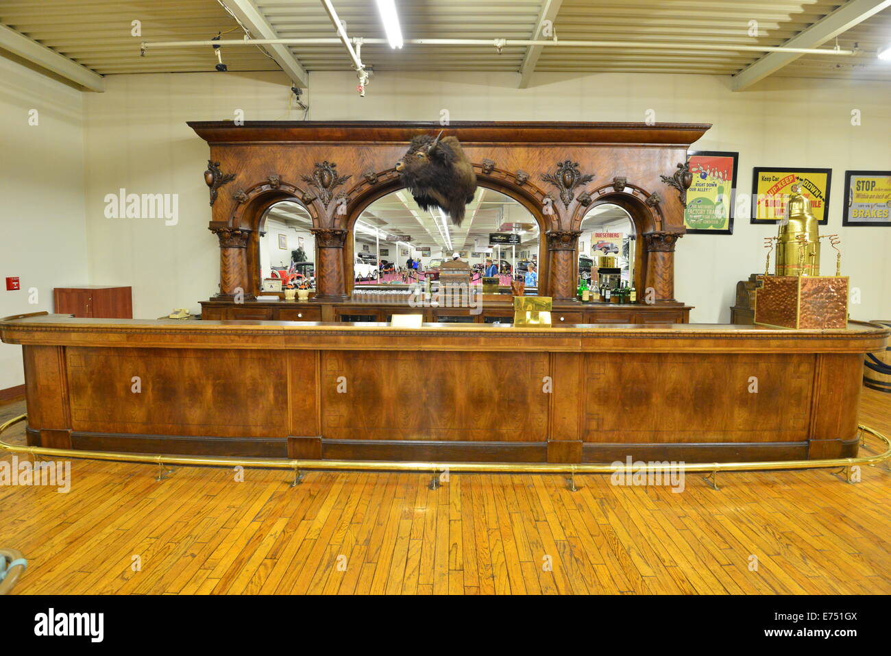 A genuine American wild west bar circa 1852 taken from an old building ...
