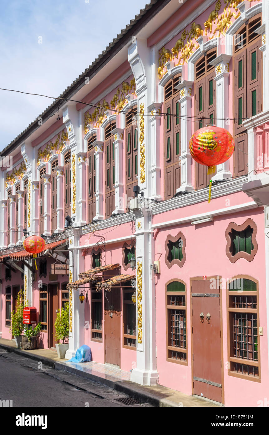 Colourful Soi Rommanee in Phuket Old Town, Phuket, Thailand Stock Photo ...