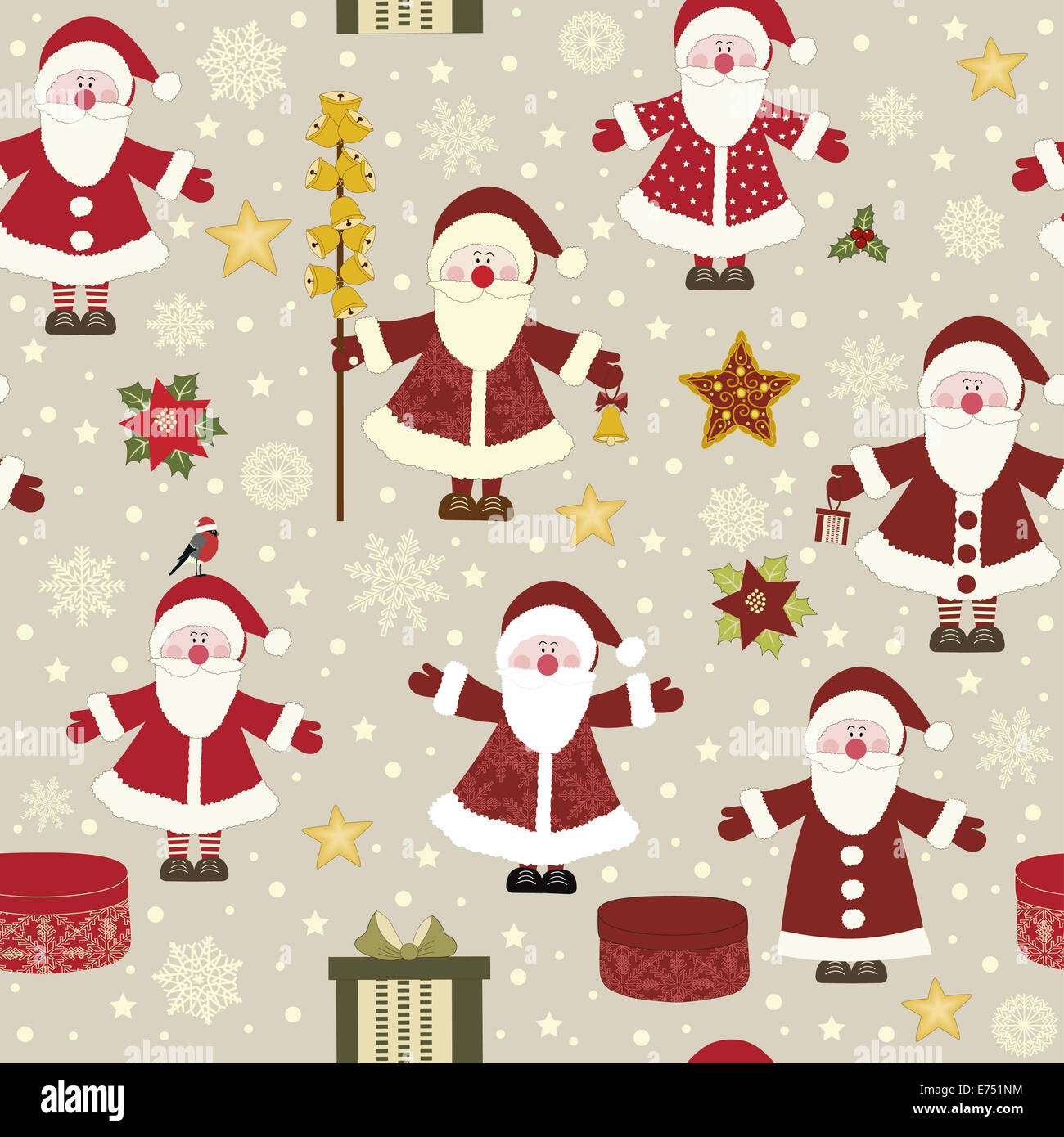 Santa pattern hi-res stock photography and images - Alamy