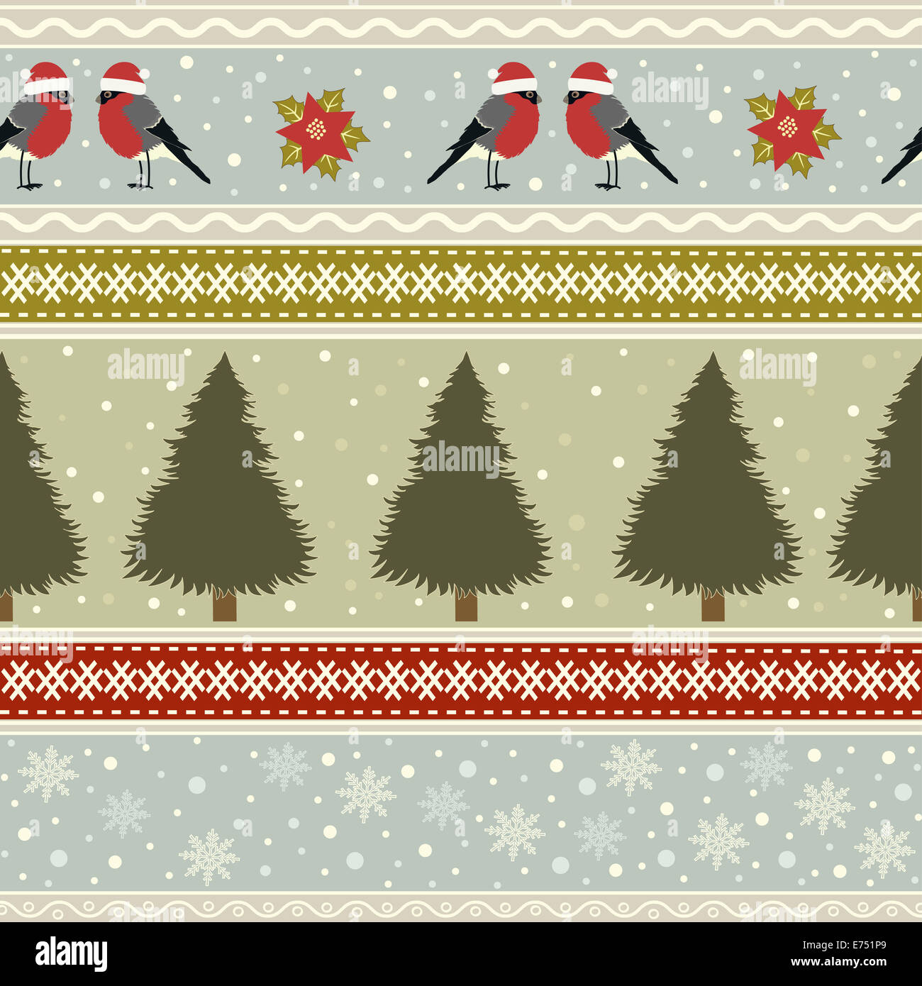 Seamless tree pattern hi-res stock photography and images - Alamy