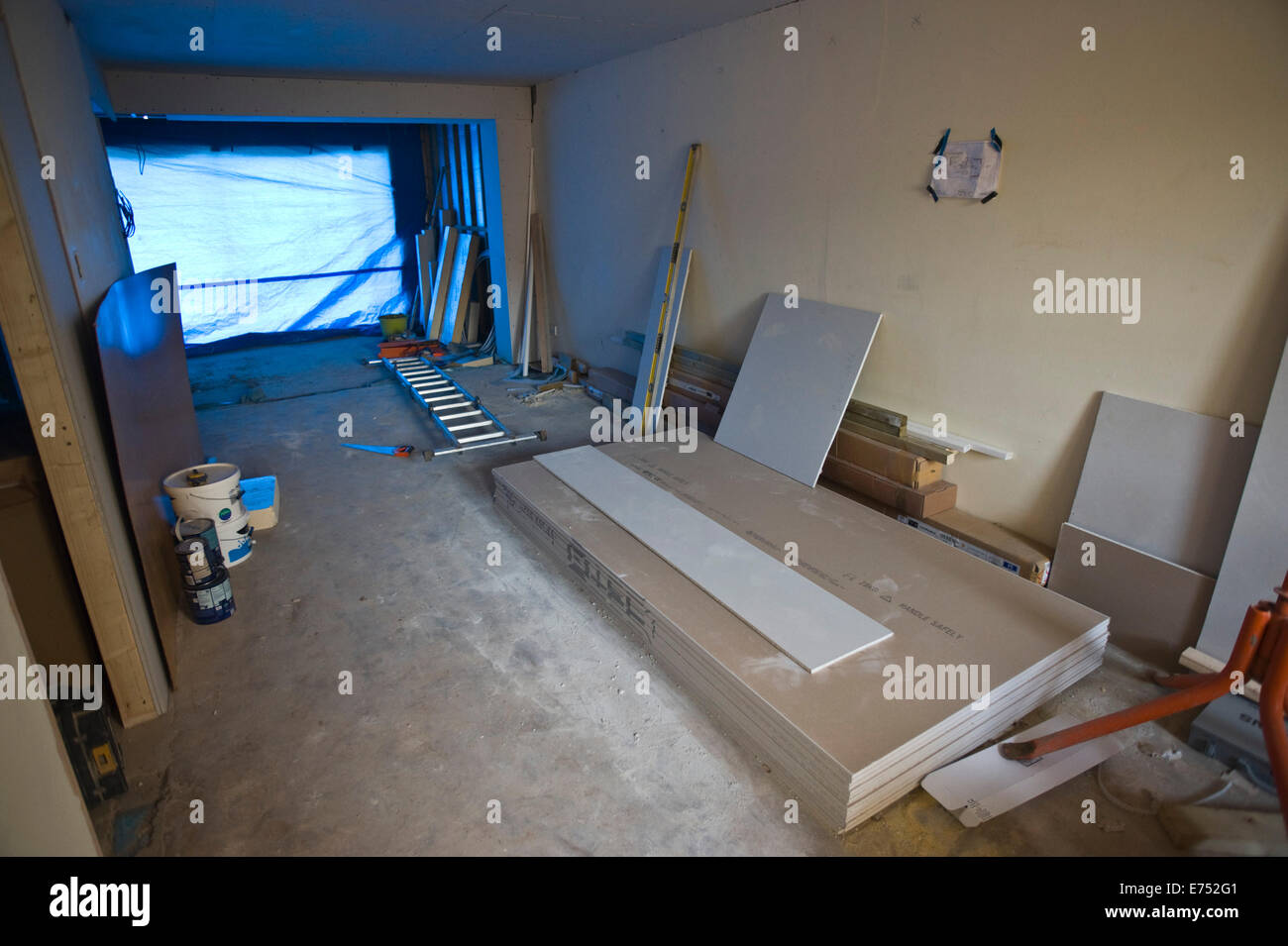 Interior work plaster board timber frame etc for house extension Hay-on ...