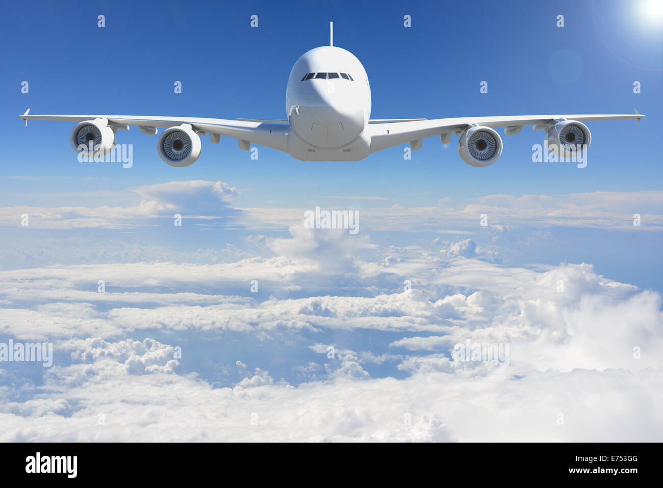 Airplane in the sky Stock Photo - Alamy