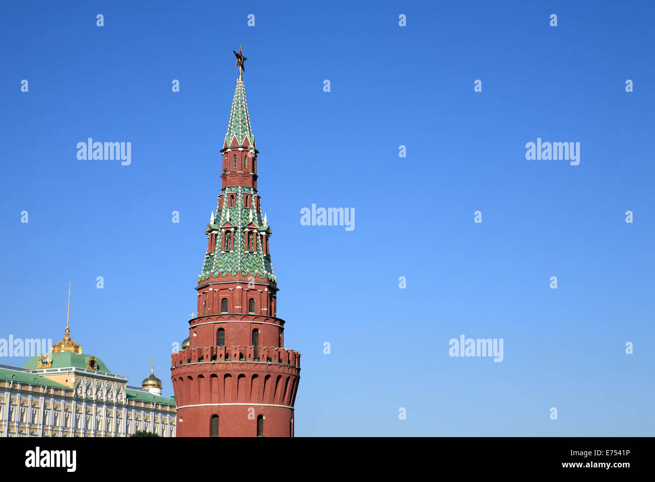 Kremlin tower on sky background in city center Stock Photo - Alamy