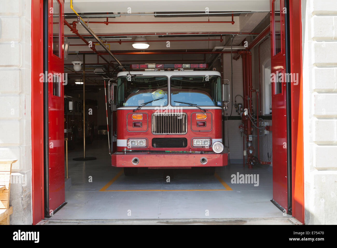 Firetruck parked in station - Washington, DC USA Stock Photo - Alamy