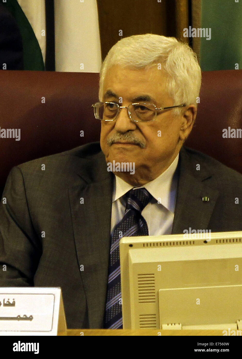 Cairo, Egypt. 7th Sep, 2014. Palestinian President Mahmoud Abbas ...