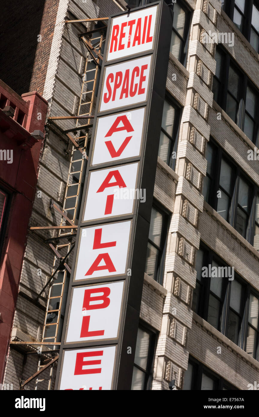 Retail Space Available Sign, NYC Stock Photo - Alamy