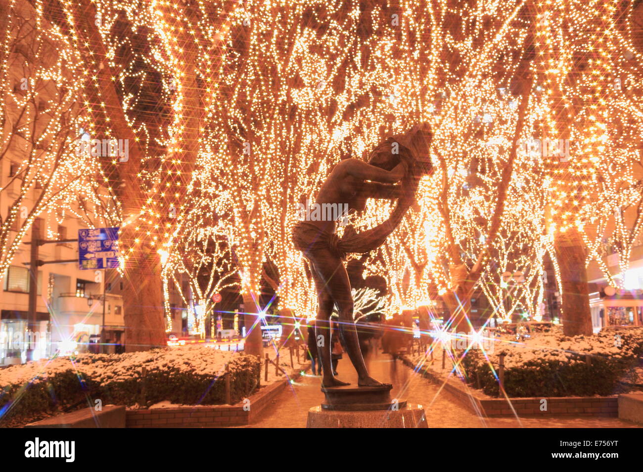2011 The light of pageant in Sendai Stock Photo - Alamy