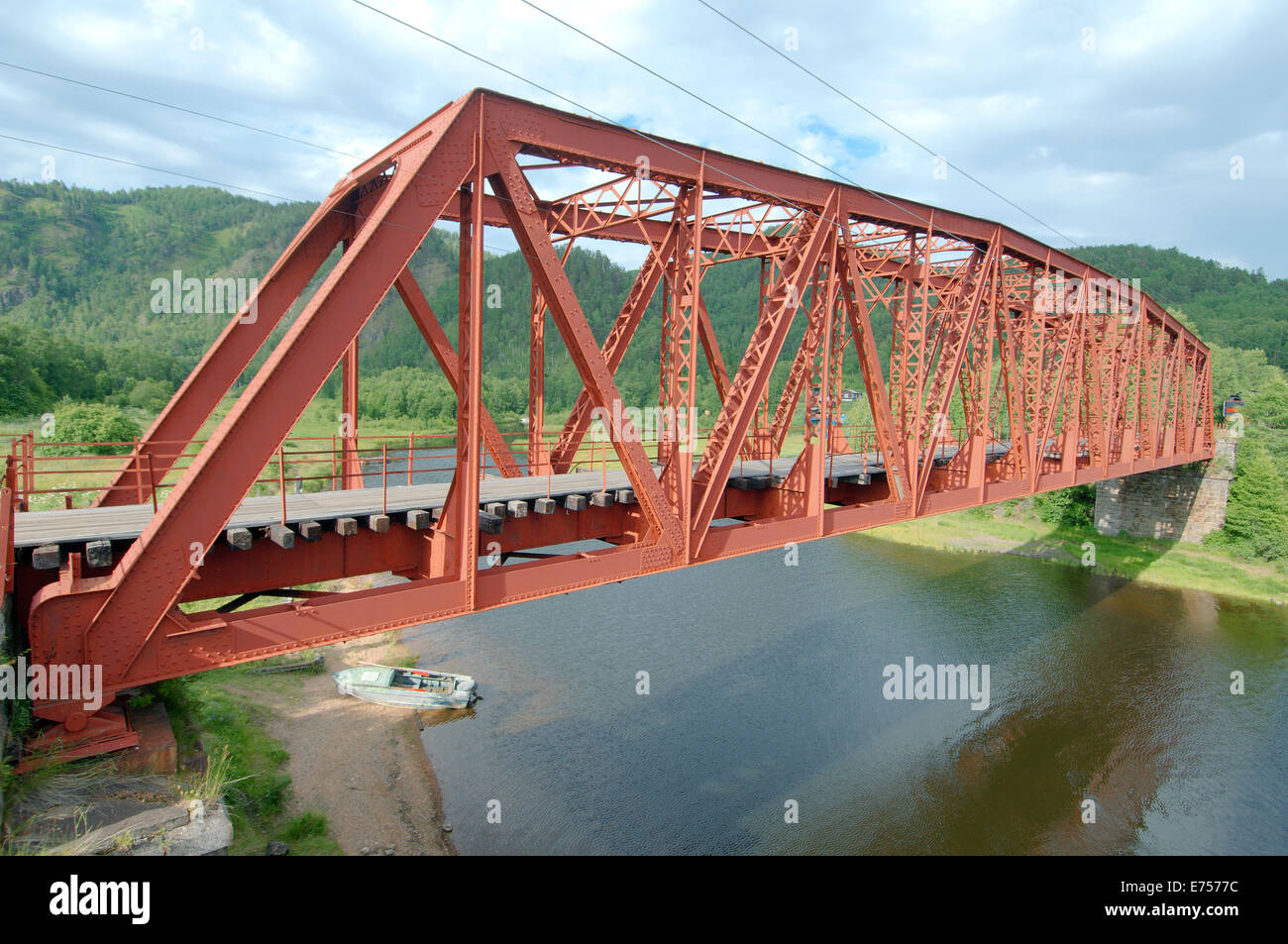 Railway bridge, Circum-Baikal Railway, Trans-Siberian Railway, Irkutsk ...