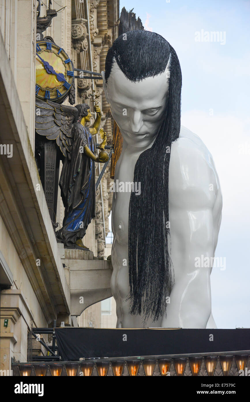 Oxford Street, London, UK. 7th September 2014. The Rick Owens sculpture ...