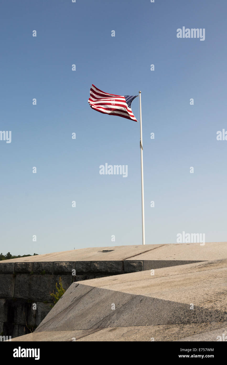 Us Flag flies over Fort Knox, Prospect, Maine, USA Stock Photo - Alamy
