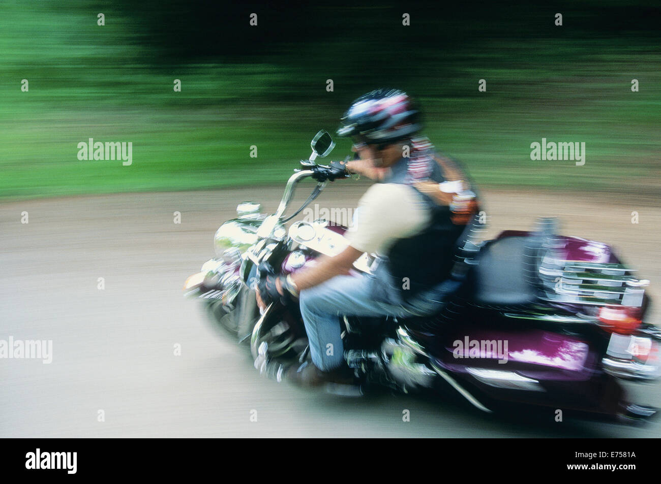 Man Riding Motorcycle, USA Stock Photo - Alamy