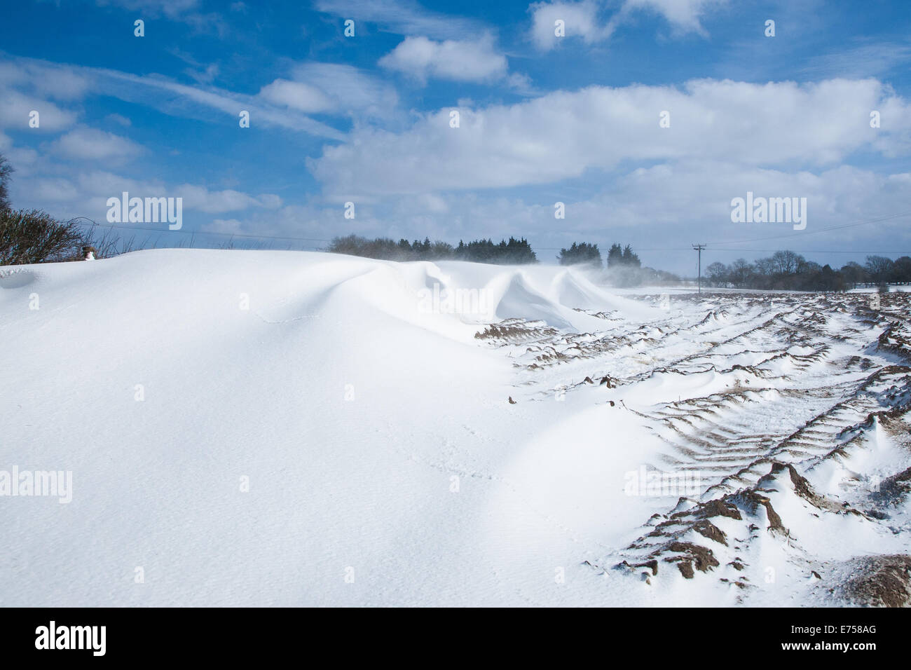 Snow in Kent, UK Stock Photo - Alamy