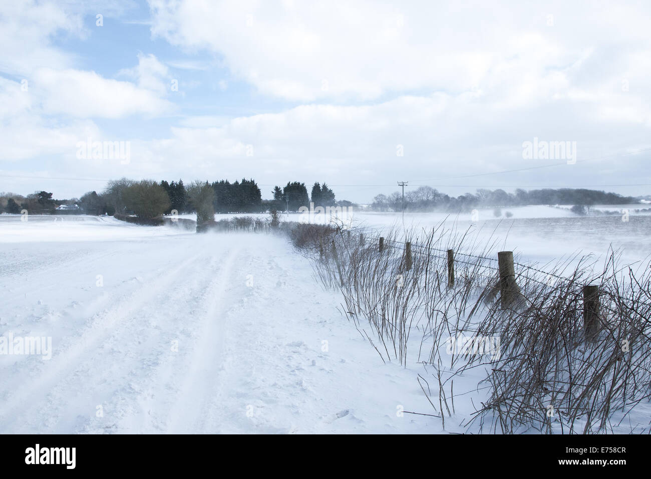 Snow in Kent, UK Stock Photo - Alamy