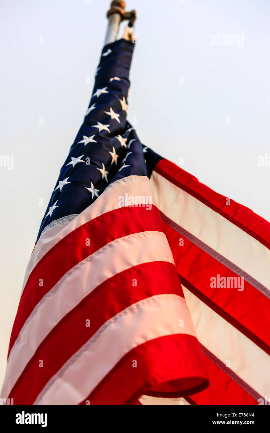 An American flag at sundown Stock Photo - Alamy