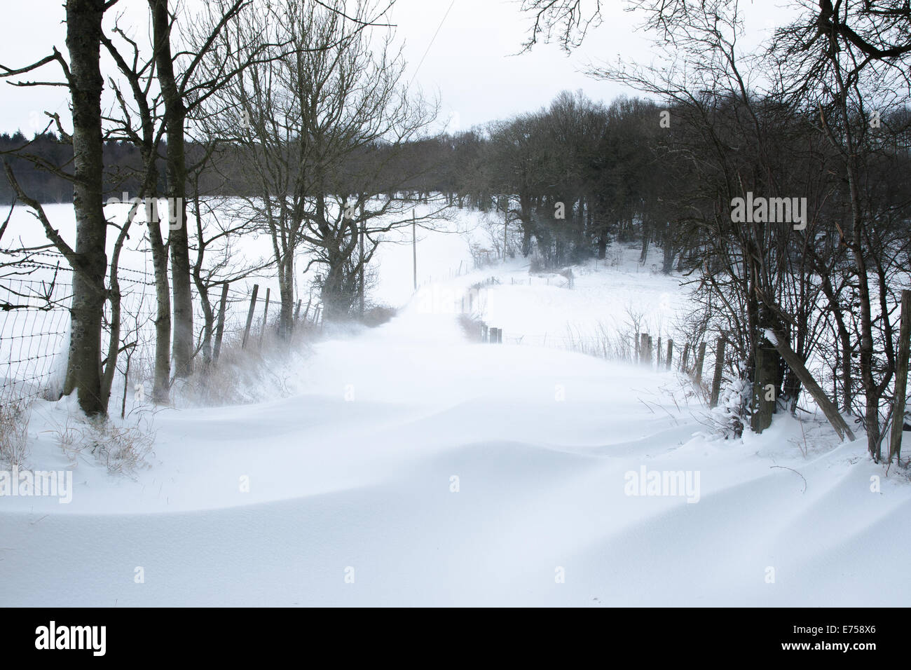 Snow in Kent, UK Stock Photo - Alamy