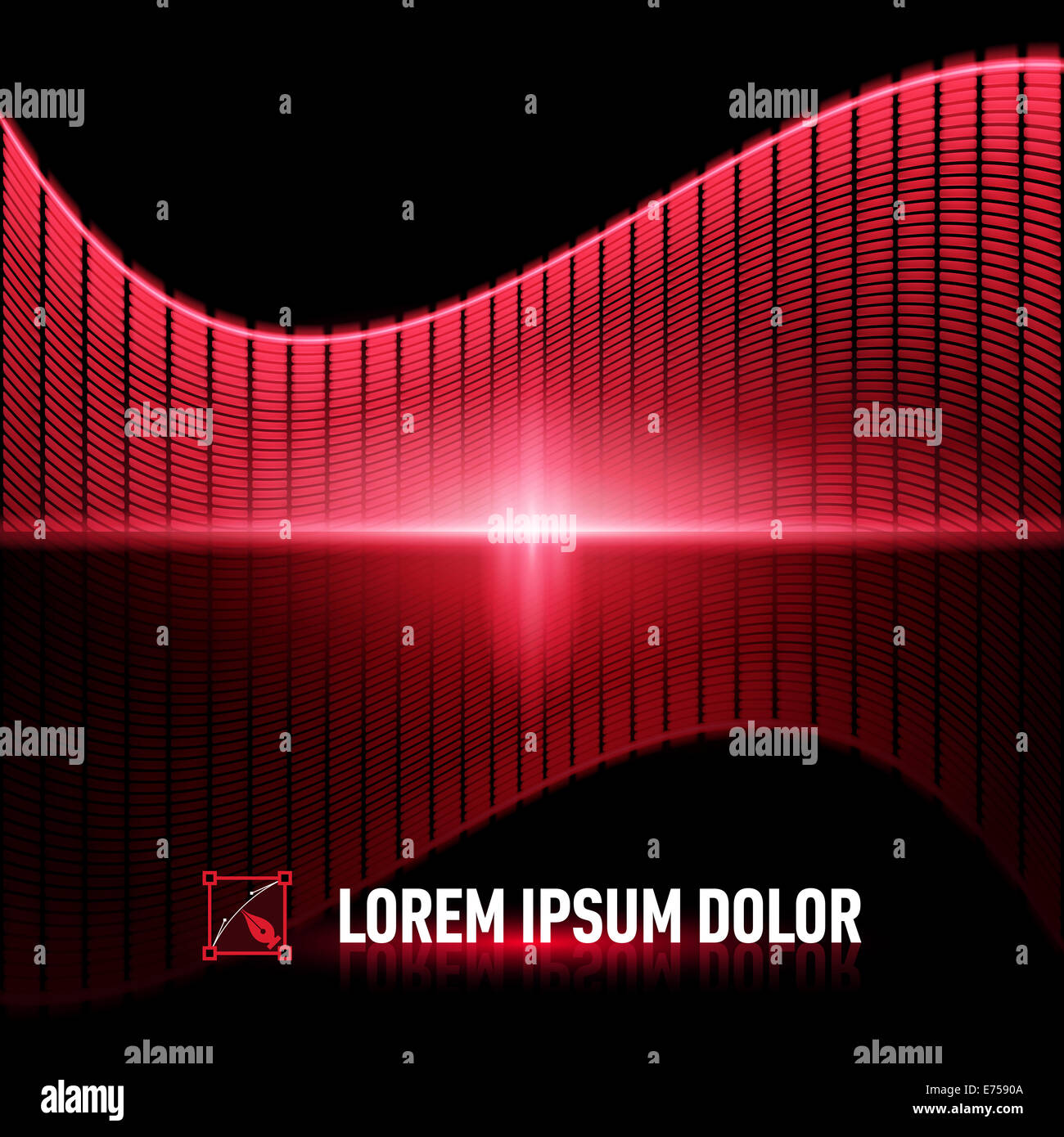 Luminous background with red digital music equalizer Stock Photo - Alamy