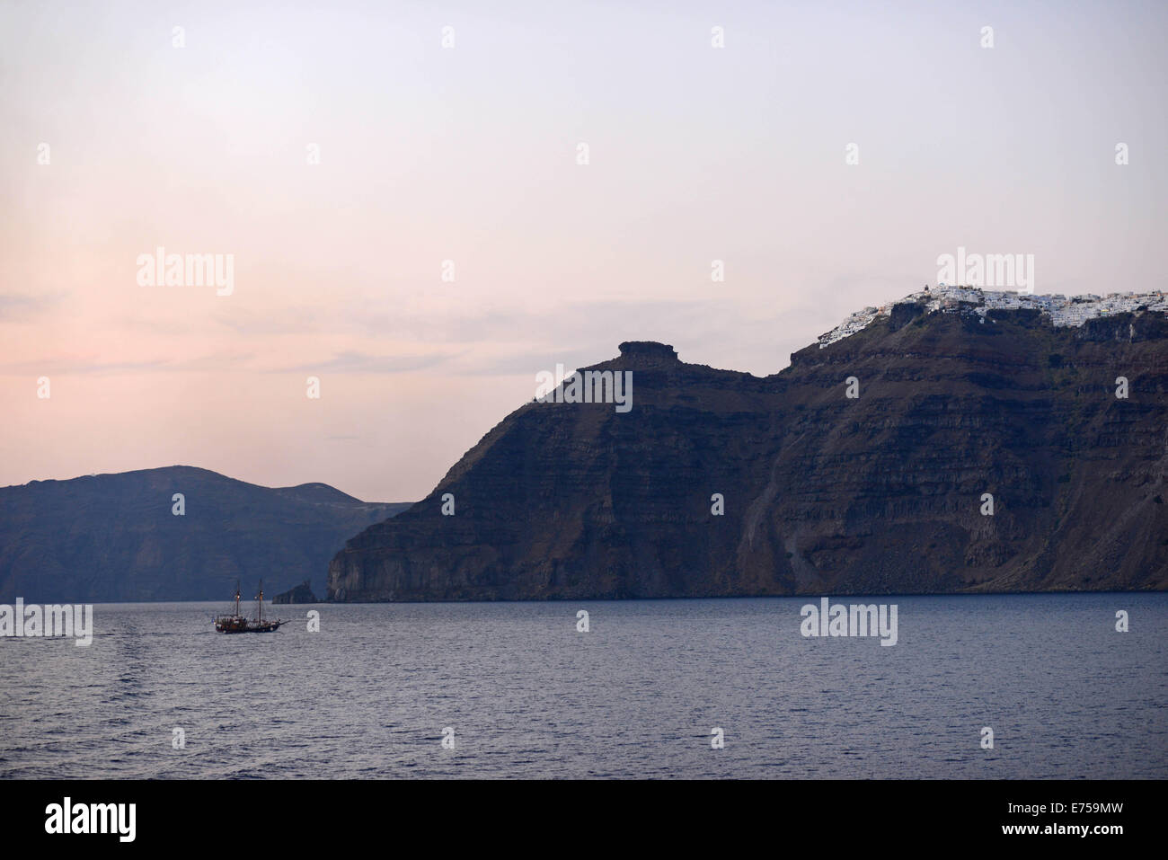 Landscape on Santorini, one of the most beautiful island in the ...