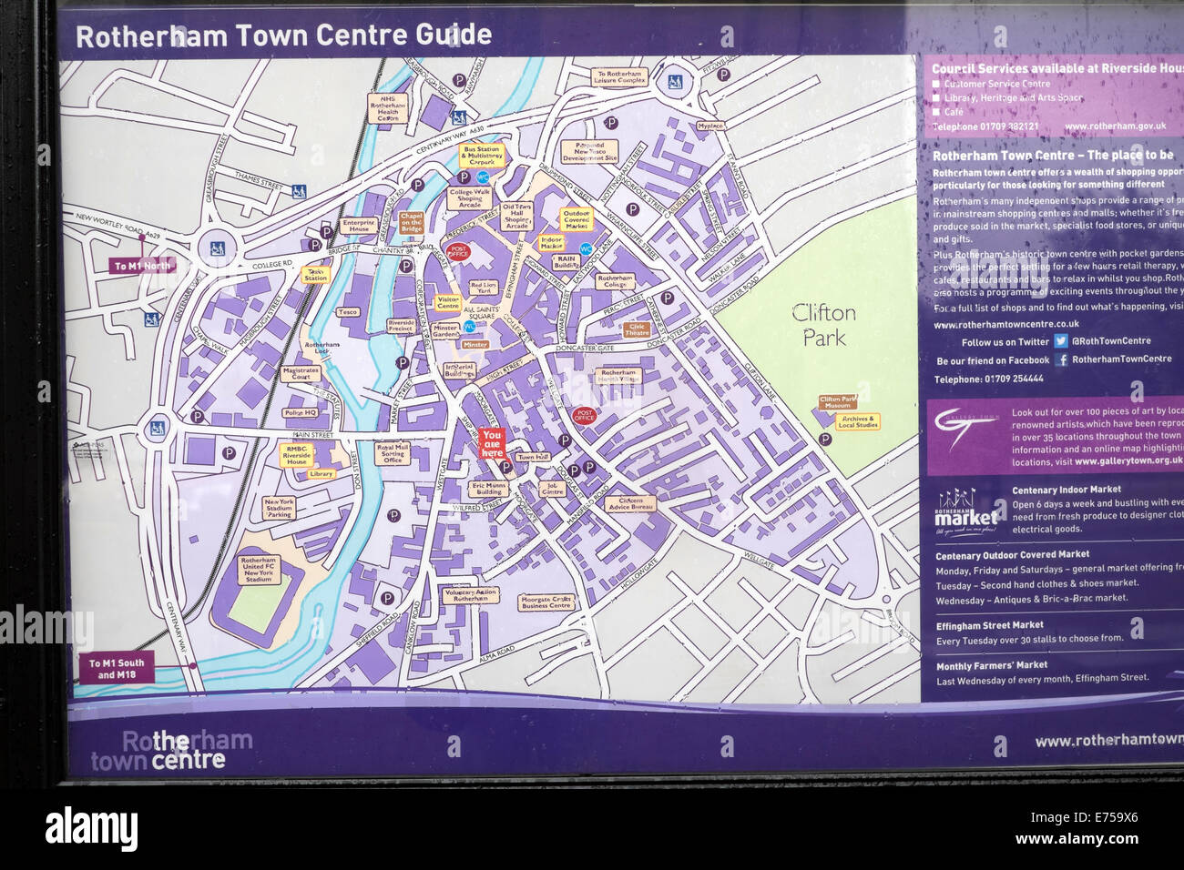 Rotherham map hi-res stock photography and images - Alamy