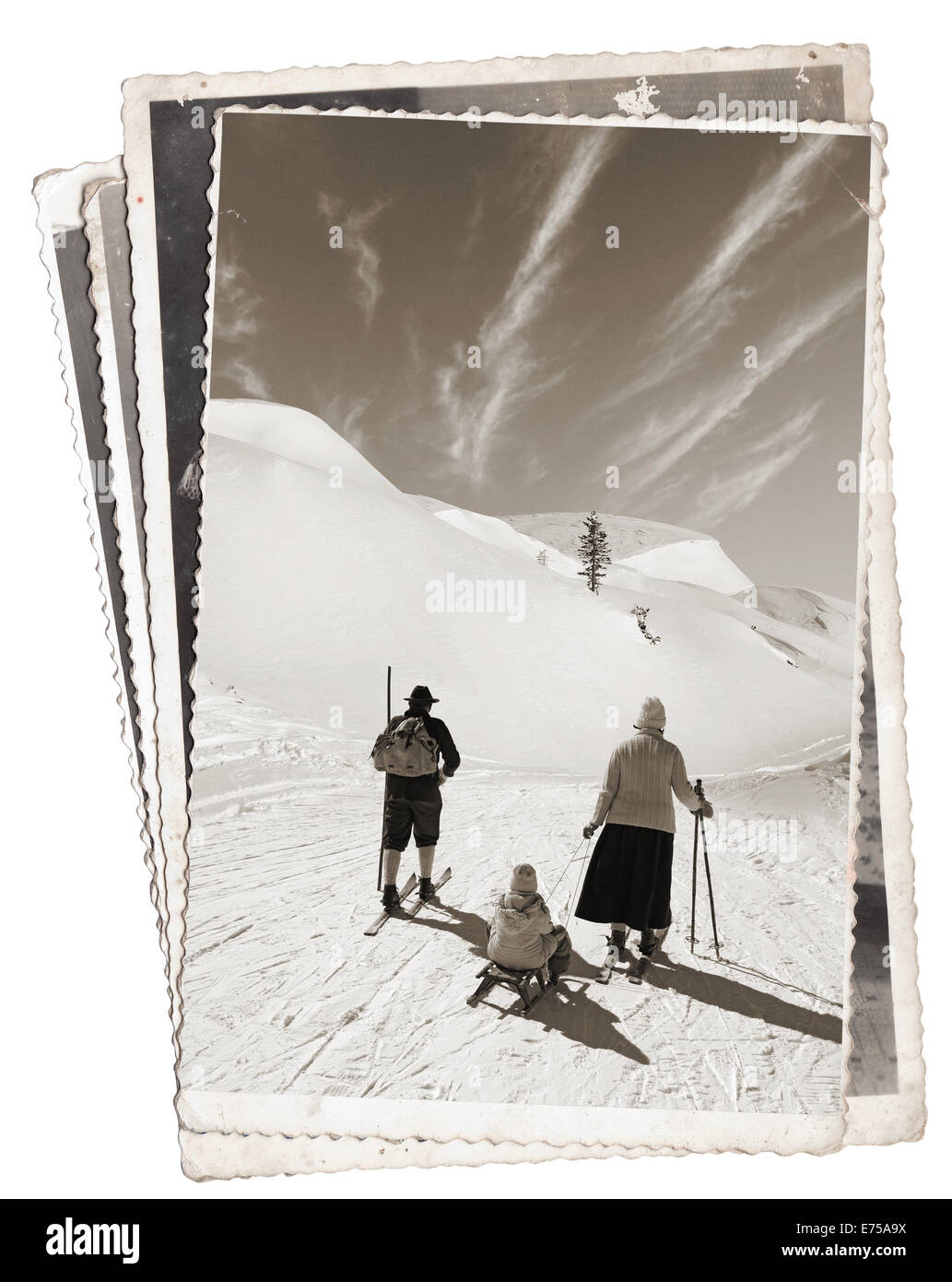 Sled on path Cut Out Stock Images & Pictures - Alamy