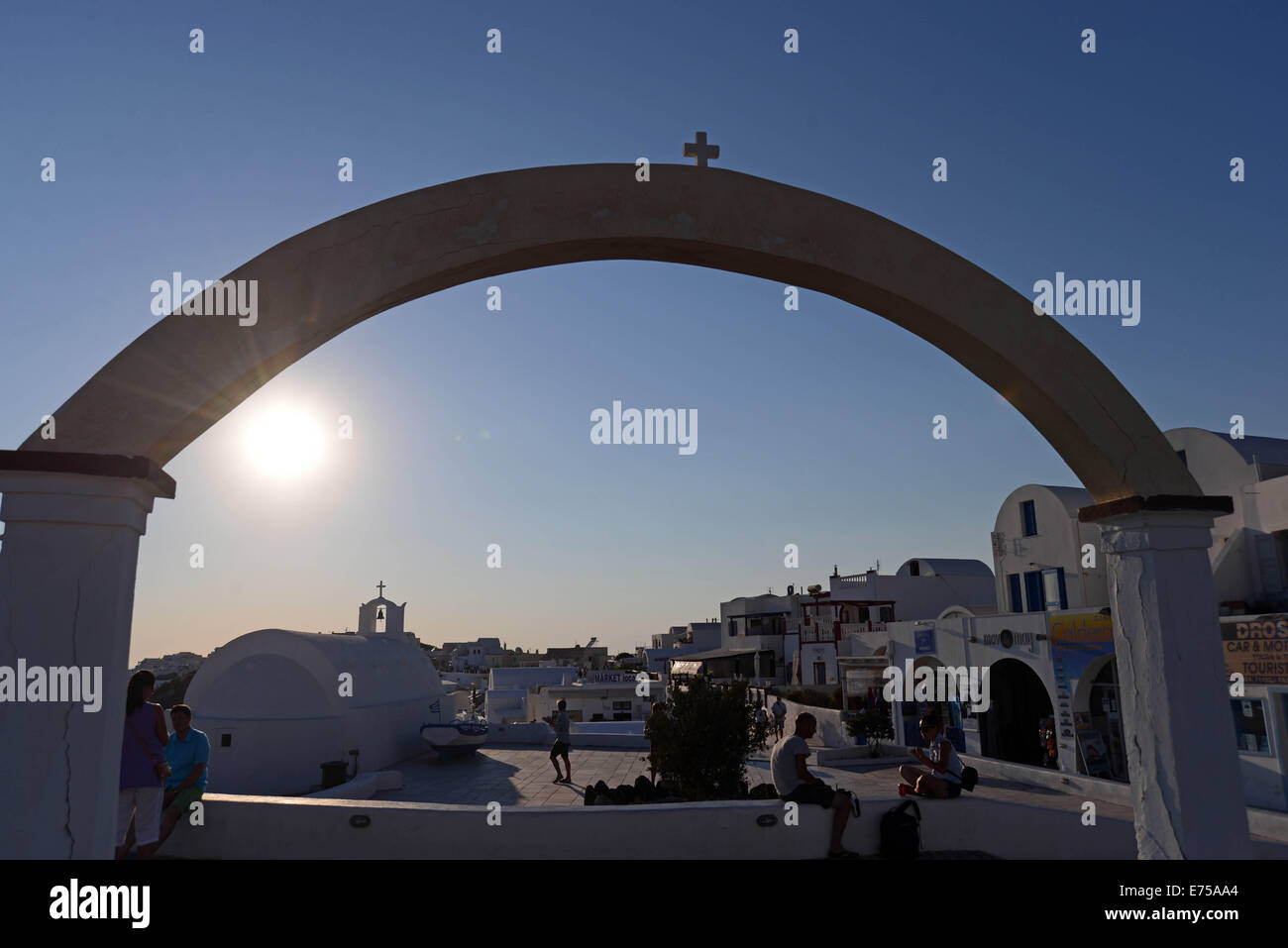 Landscape on Santorini, one of the most beautiful island in the ...