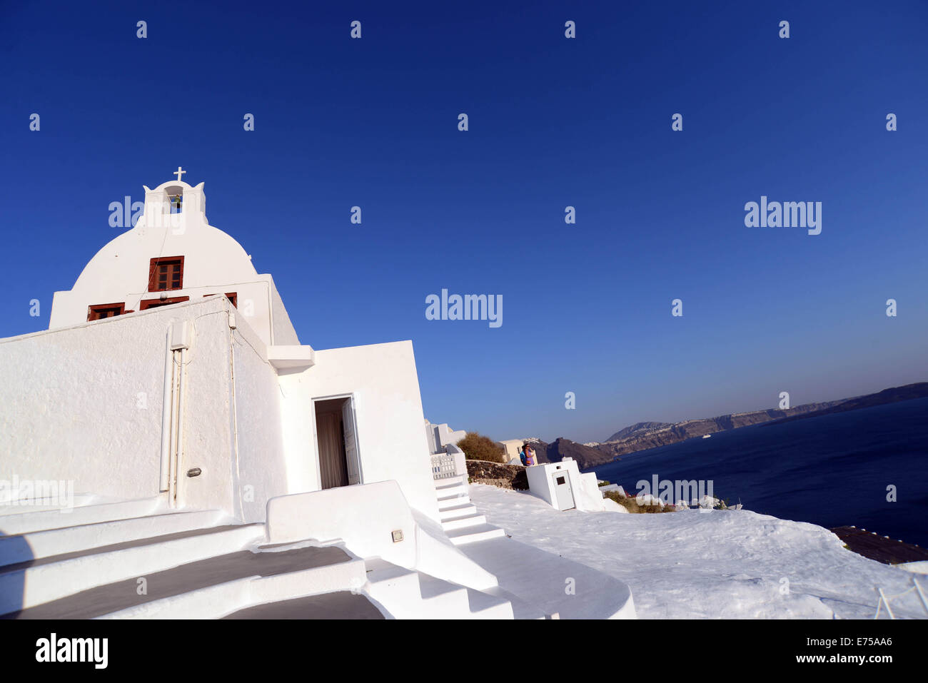 Landscape on Santorini, one of the most beautiful island in the ...