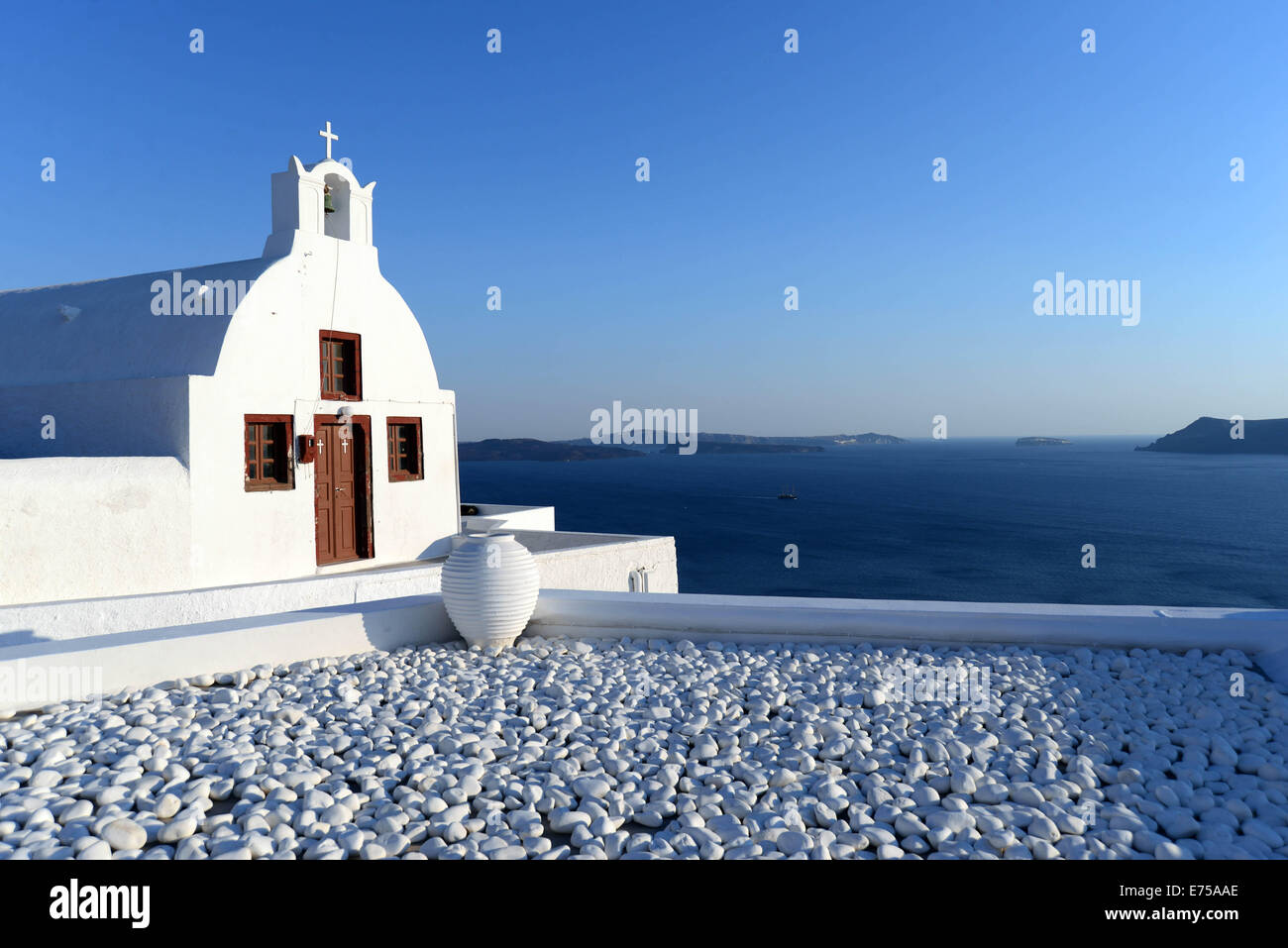 Landscape on Santorini, one of the most beautiful island in the ...