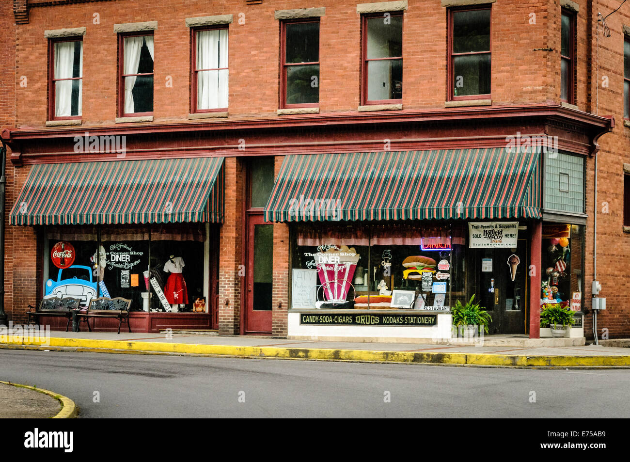 Corner Shop Diner (formerly Bryant Pharmacy and Soda Fountain) Bramwell ...