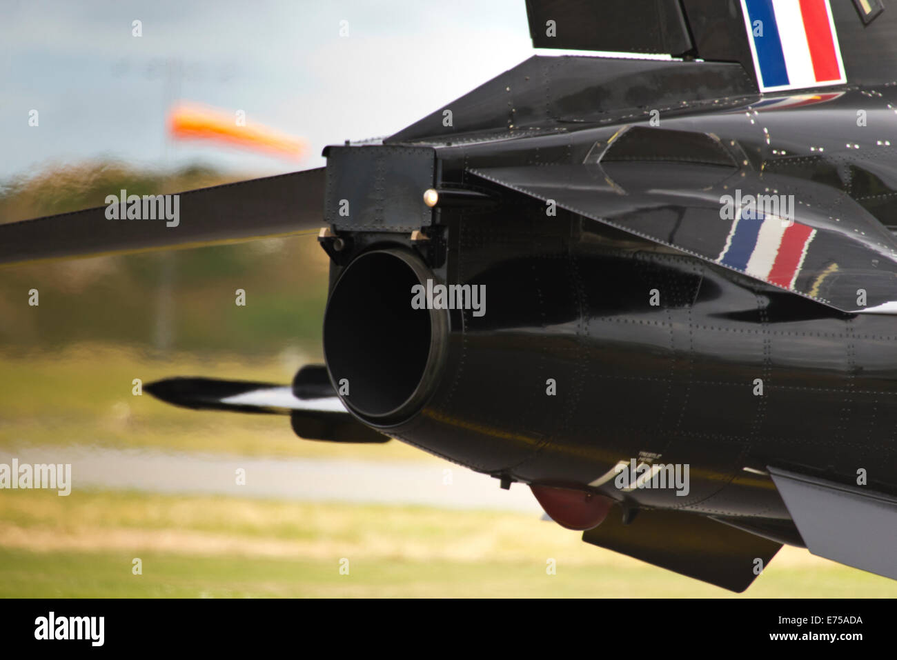 Raf Valley exhaust of a hawk T2 Fast Jet Anglesey North Wales Uk Stock ...
