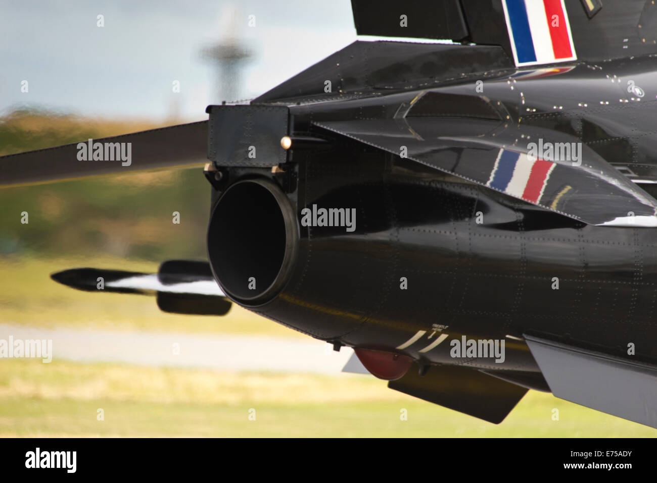 Raf Valley exhaust of a hawk T2 Fast Jet Stock Photo - Alamy