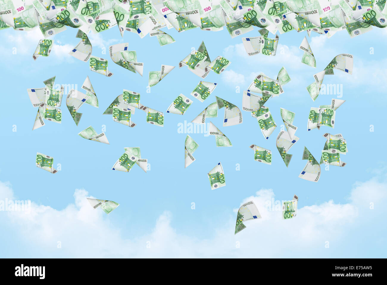 Euro Banknotes Falling Stock Photo - Alamy