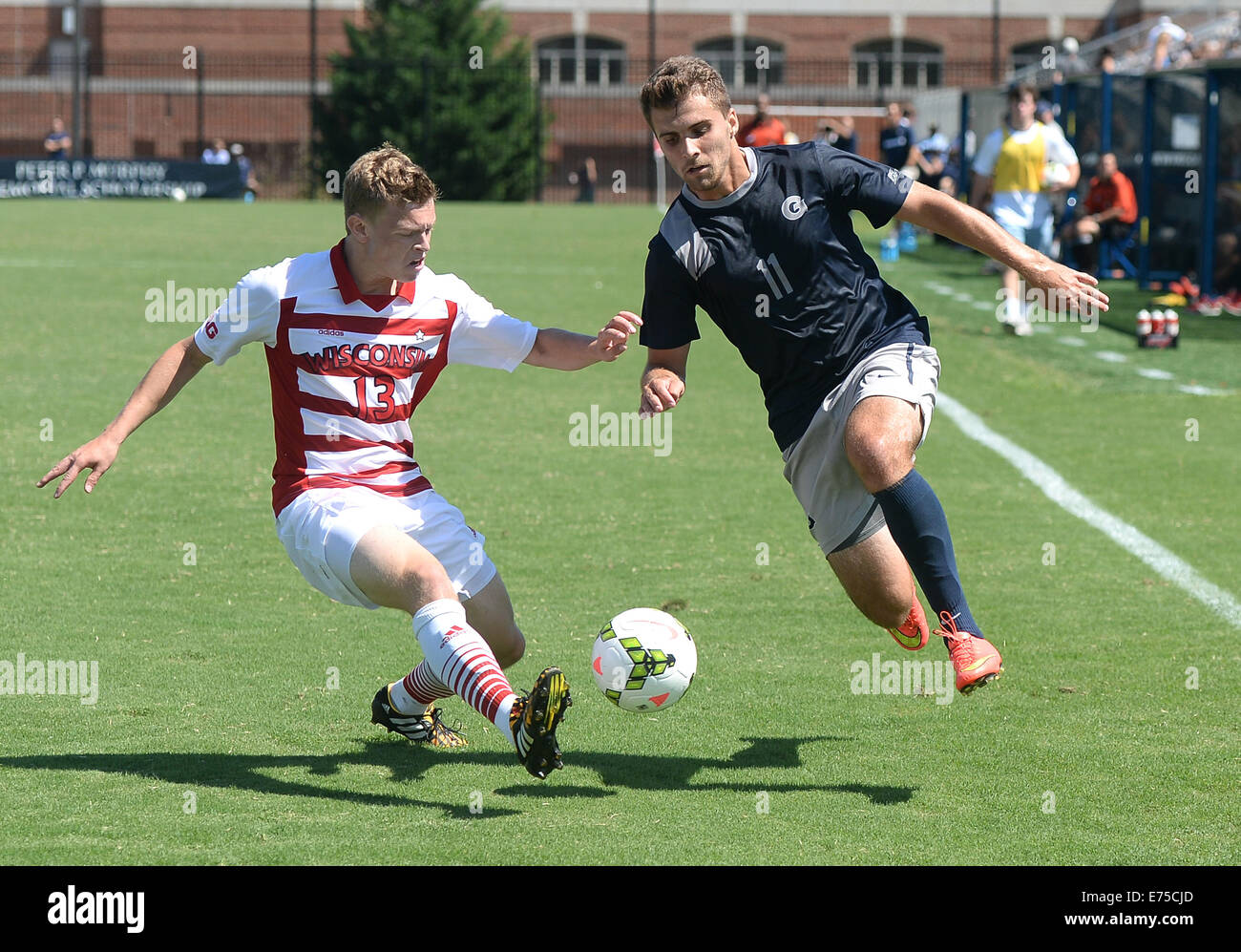 Washington, DC, USA. 7th Sep, 2014. 20140907 - Georgetown midfielder ...